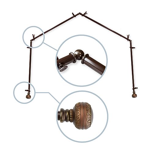 Click here for Rod Desyne Ornament 4-Sided Bay Window Rod  One Si... prices