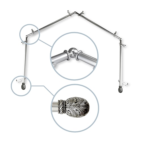 Click here for Rod Desyne Forest 4-Sided Bay Window Rod  One Size... prices
