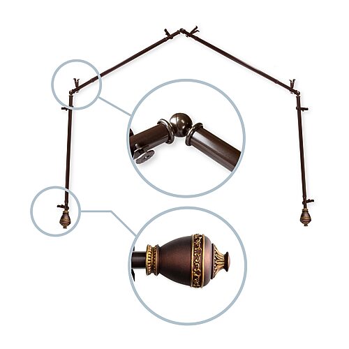 Click here for Rod Desyne Amelie 4-Sided Bay Window Rod  One Size... prices