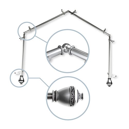 Click here for Rod Desyne Amelie 4-Sided Bay Window Rod  One Size... prices
