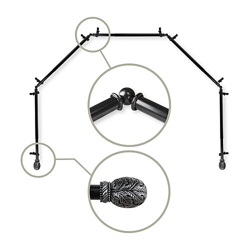 Click here for Rod Desyne Forest 5-Sided Bay Window Rod  One Size... prices