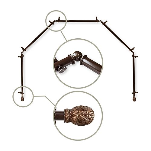 Click here for Rod Desyne Forest 5-Sided Bay Window Rod  One Size... prices