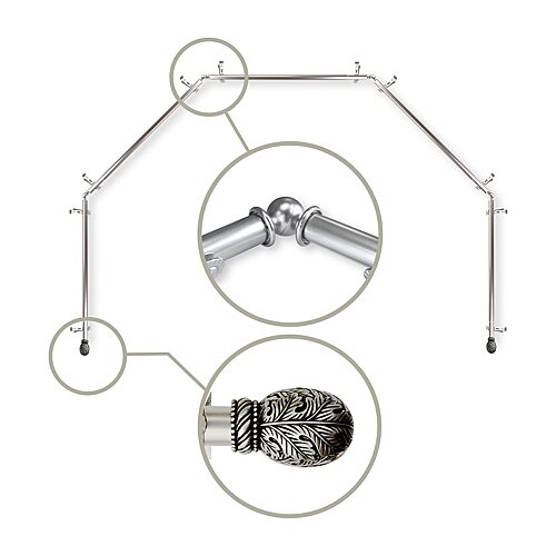 Click here for Rod Desyne Forest 5-Sided Bay Window Rod  One Size... prices