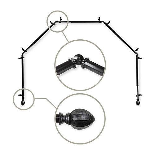Click here for Rod Desyne Garnet 5-Sided Bay Window Rod  One Size... prices
