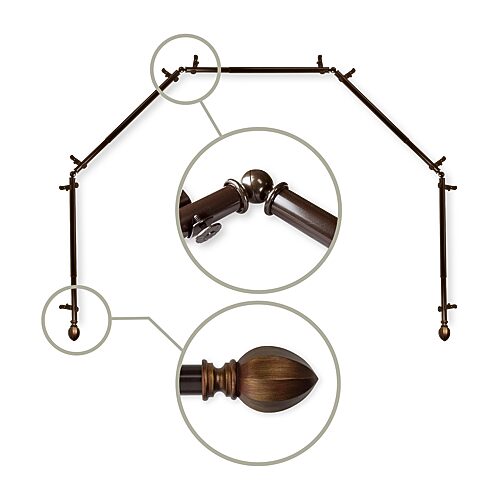 Click here for Rod Desyne Garnet 5-Sided Bay Window Rod  One Size... prices