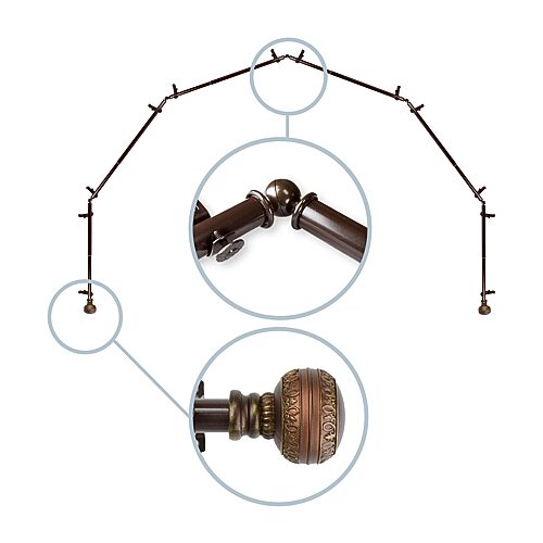 Click here for Rod Desyne Ornament 6-Sided Bay Window Rod  One Si... prices