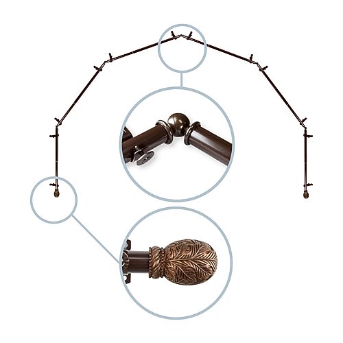 Click here for Rod Desyne Forest 6-Sided Bay Window Rod  One Size... prices
