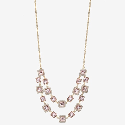 Click here for Monet Jewelry Layered Womens Pink Glass 18 Inch St... prices