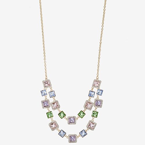 Click here for Monet Jewelry Layered Womens Pink Glass 18 Inch St... prices