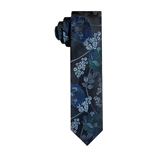 Click here for J. Ferrar Floral Tie  One Size  Black prices