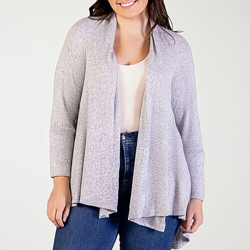 Click here for Plus Size 24/7 Comfort Apparel Long Sleeve Cozy Ca... prices