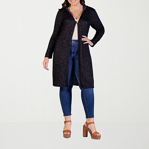 Click here for Plus Size 24/7 Comfort Apparel Knee Length Hooded... prices