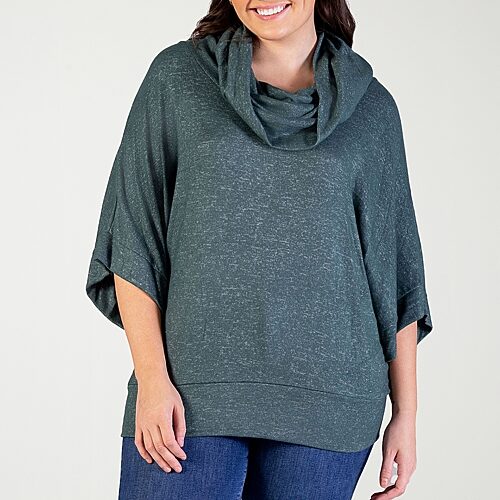 Click here for Plus Size 24/7 Comfort Apparel Cowl Neck Sweater prices
