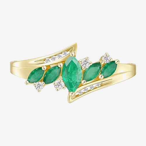 Click here for (J-K/I2-I3) Womens Diamond Accent Genuine Green Em... prices