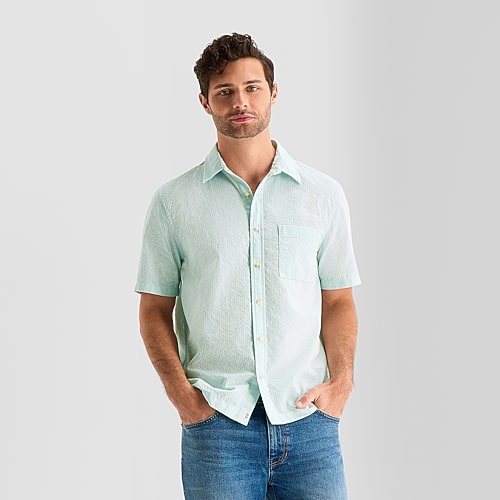 Click here for mutual weave Mens Short Sleeve Relaxed Fit Button-... prices