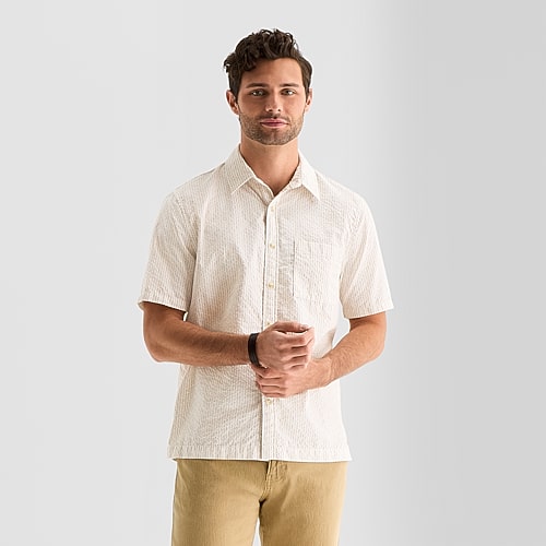 Click here for mutual weave Mens Short Sleeve Relaxed Fit Button-... prices