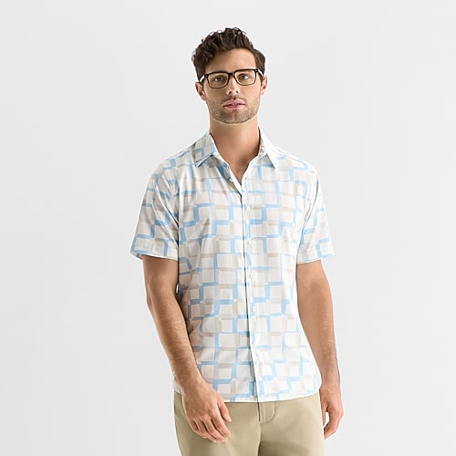 Click here for Stylus Mens Short Sleeve Regular Fit Button-Down S... prices