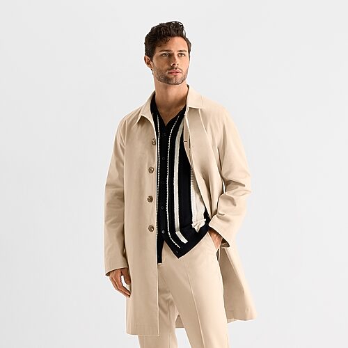 Click here for J. Ferrar Mens Midweight Trench Coat  Large  Beige prices