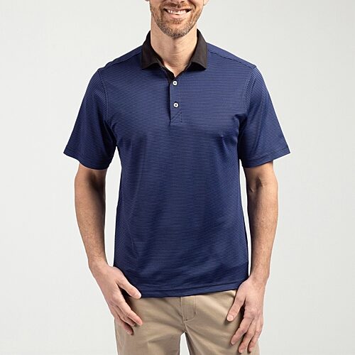 Click here for Cutter & Buck Mens Virtue Eco Pique Micro Stripe R... prices