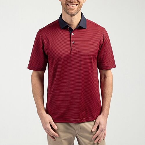 Click here for Cutter & Buck Mens Virtue Eco Pique Micro Stripe R... prices