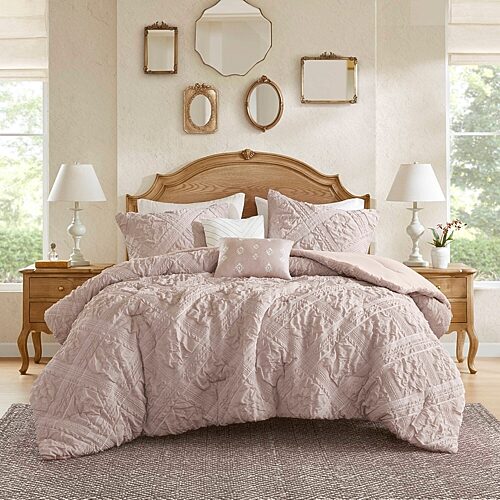 Click here for Madison Park Mona Sculpted Jacquard 5-Pc. Comforte... prices