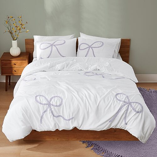 Click here for Truly Soft Textured Bow 3pc. Comforter Set prices
