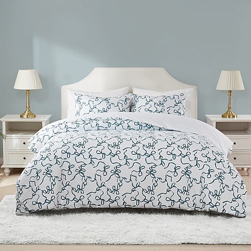 Click here for Truly Soft Printed Bow 3pc. Comforter Set prices