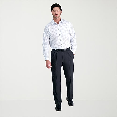 Click here for Haggar E-CLO Stria Mens Classic Fit Dress Pleated... prices