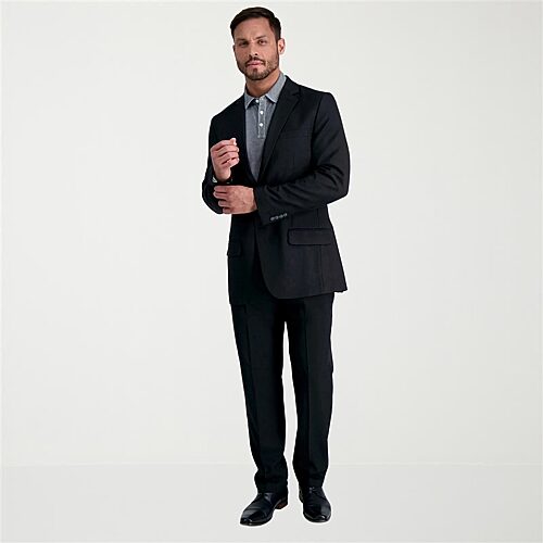 Haggar Mens Smart Wash Classic Fit Suit Separates Pants - Black
