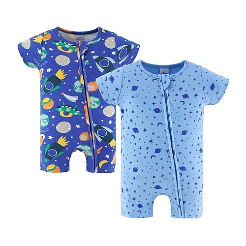 Click here for The Peanutshell Baby Boys Rompers - 2 Pack  Space... prices