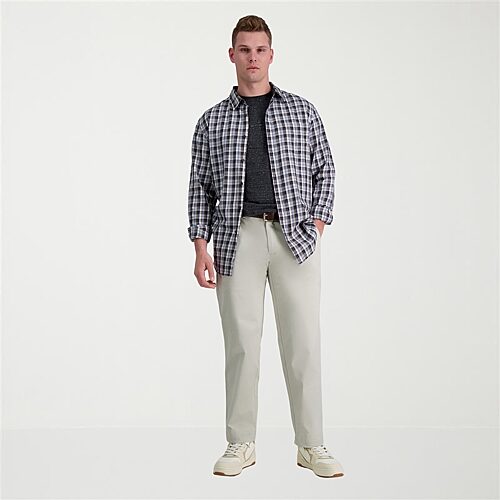 Click here for Haggar Mens Slim-Fit Life Khaki Comfort Pants - Pu... prices