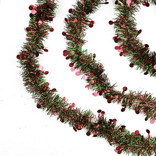 Click here for 50 x 2.5 Shiny Red and Green Tinsel Artificial Chr... prices