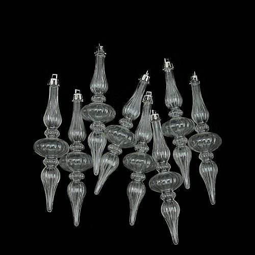 Click here for 8ct Transparent Shatterproof Christmas Finial Orna... prices
