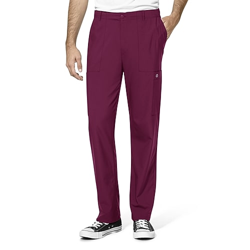 Click here for Wink Mens W123 Flat Front Cargo Scrub Pant - Wine prices