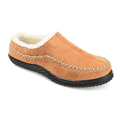 Click here for Vance Co. Mens Godwin Moccasin Clog Slippers - Tan prices