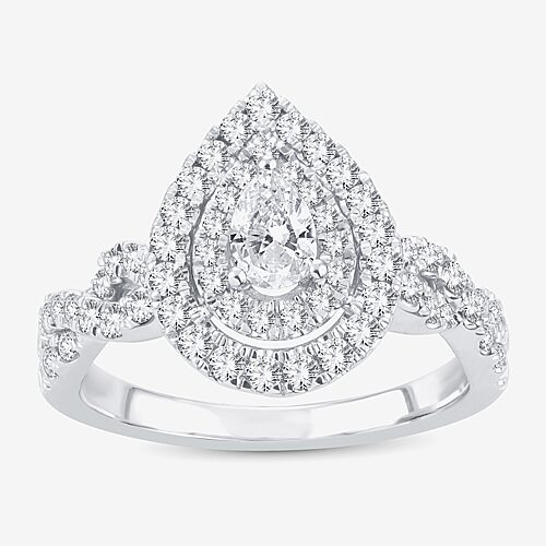 Click here for (H-I / I1) 1 CT. T.W. Lab Grown Diamond Pear Shape... prices