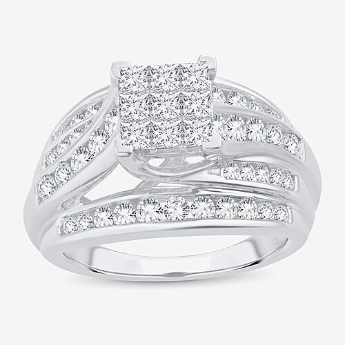 Click here for 1 1/2 CT.T.W. Natural Diamond Side Stone Engagemen... prices