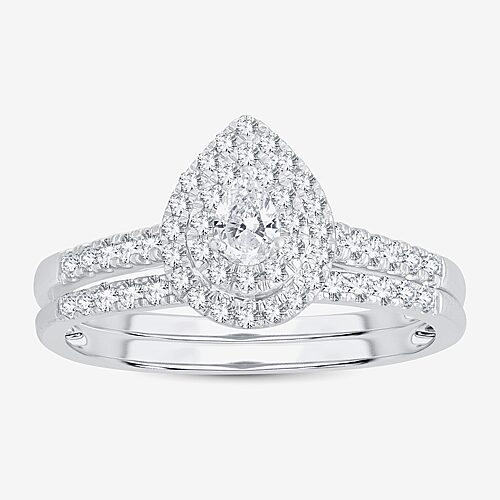 Click here for 1/2 CT.T.W. Natural Diamond Pear Shape Side Stone... prices