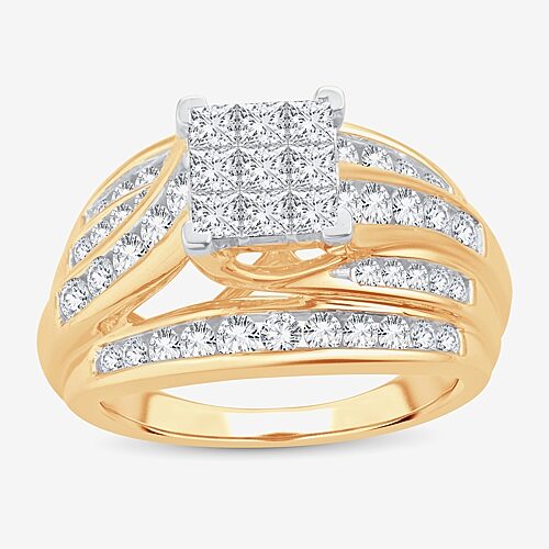 Click here for 1 1/2 CT.T.W. Natural Diamond Side Stone Engagemen... prices