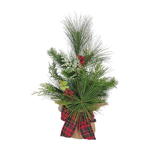 Click here for Kurt S. Adler 18in. Berries & Plaid Ribbon Mini Gr... prices