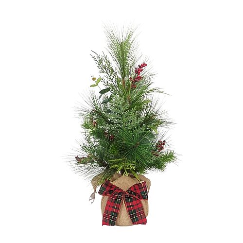Click here for Kurt S. Adler 2ft. Berries & Plaid Ribbon Pine Tre... prices