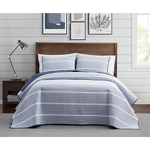 Click here for Brooklyn Loom Niari Yarn Dye Stripe 3 Piece Quilt... prices
