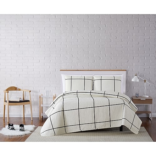 Click here for Truly Soft Kurt Windowpane Quilt Set  One Size  Mu... prices