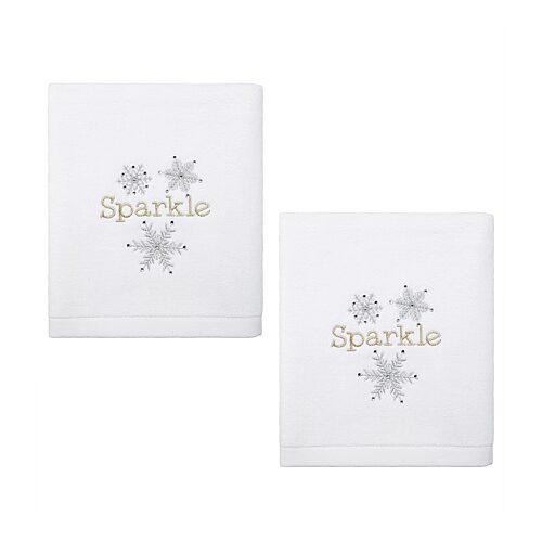 Click here for Avanti Snowflake 2-pc. Hand Towel  One Size  White prices