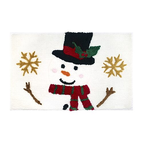 Avanti Snowman Bath Rug  32 x 21 - White