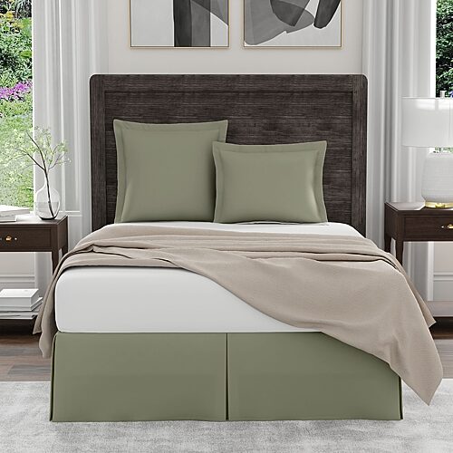 Levinsohn Textile Tailored Euro Sham  One Size  Green