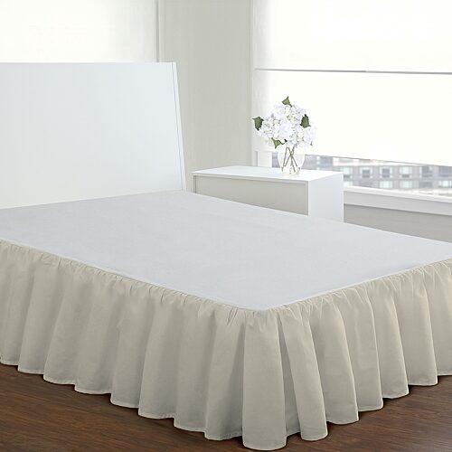 Click here for Levinsohn Textile Ruffled Bedskirt  One Size  Whit... prices