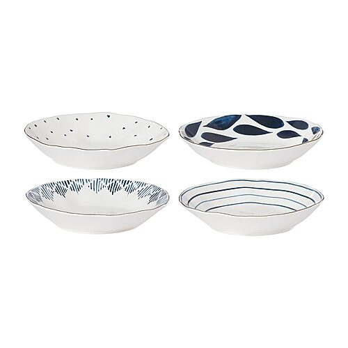 Click here for Lenox Blue Bay Assorted Pasta Bowls  Set of 4 - Wh... prices