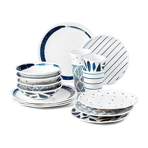 Click here for Lenox Blue Bay Melamine 16 Piece Dinnerware Set prices