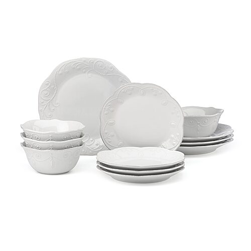 Click here for Lenox French Perle White 12-pc. Stoneware Dinnerwa... prices